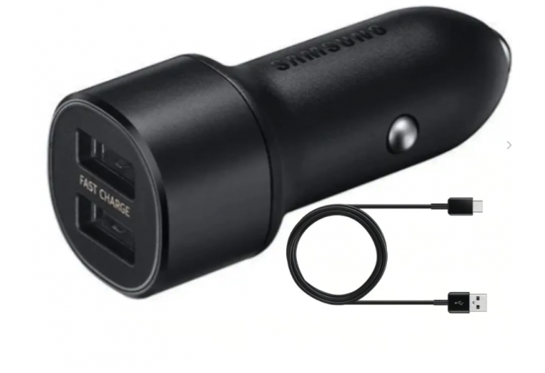 Samsung Lader 12/24V Samsung EP-L1100WBEGEU 2x usbA + usbC zwart