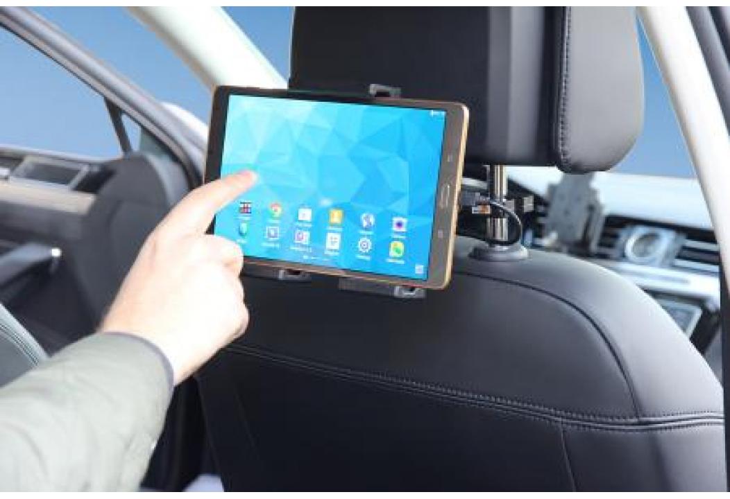 Brodit h/l Tablet verstelb.120-150mm USB-C fixed instal.