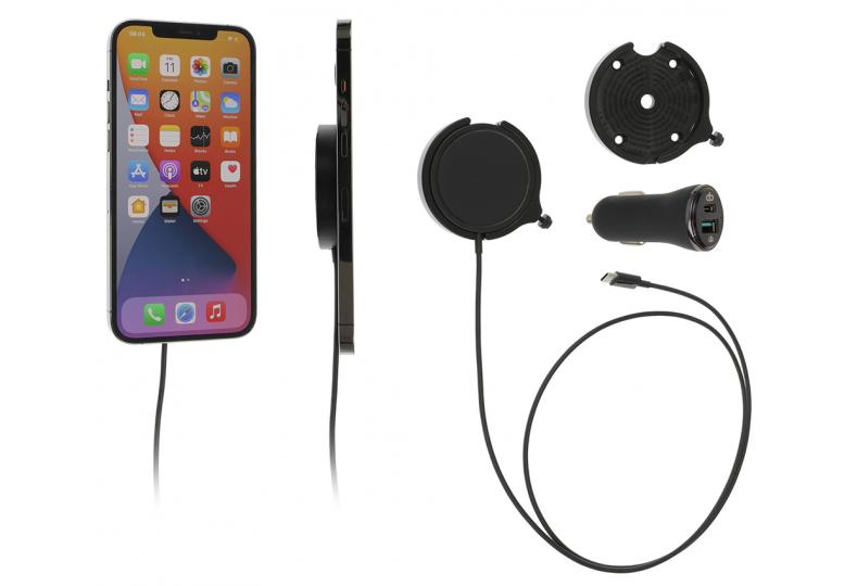 Brodit houder + Apple MagSafe Charger-zwart/sig iPhone's