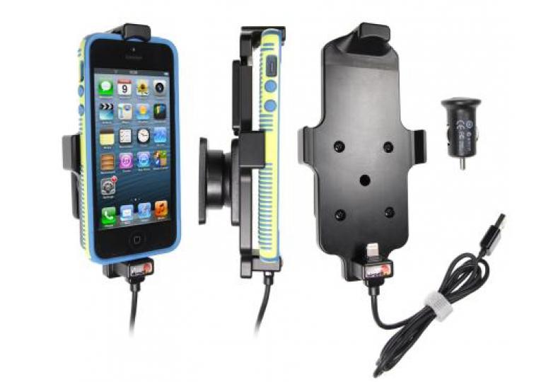 Brodit houder/lader Apple iPhone 5 met skin
